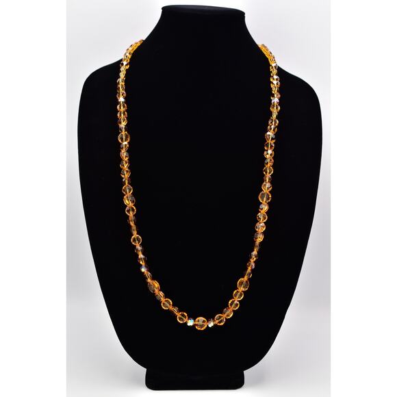 Swarovski | Jewelry | Sal Swarovski Vintage 36 Crystal Necklace Orange ...